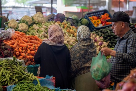 Moroccans Buy Fruits Vegetable On First Editorial Stock Photo - Stock ...