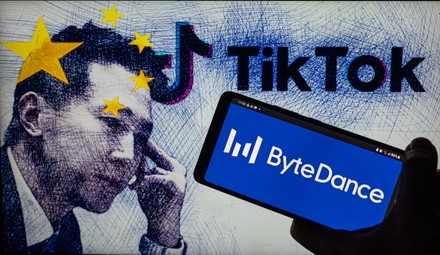 Bytedance Logo Seen On Mobile Tiktok Editorial Stock Photo - Stock ...