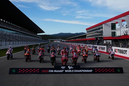 Motogp Riders Pose Prior Grande Premio Editorial Stock Photo - Stock ...