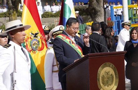 Bolivias President Luis Arce C Delivers Editorial Stock Photo - Stock ...