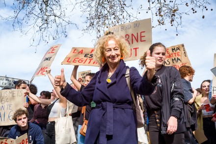 Older Protester Thumbs Front Students Placards Editorial Stock Photo ...