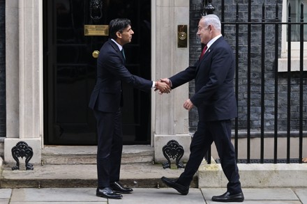 Rishi Sunak Greets Benjamin Netanyahu During Editorial Stock Photo ...