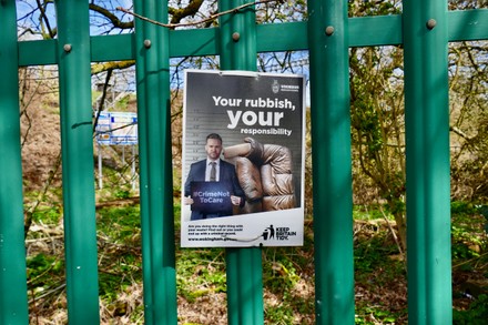 Anti Fly Tipping Posters Have Been Editorial Stock Photo - Stock Image ...