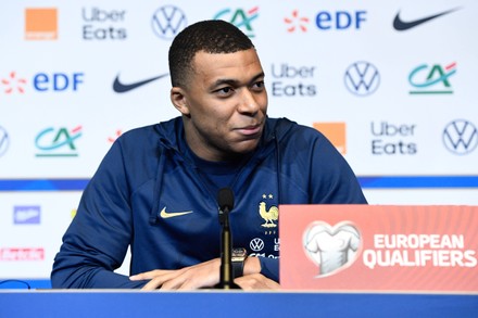 Kylian M Bappe During Press Conference Editorial Stock Photo - Stock ...