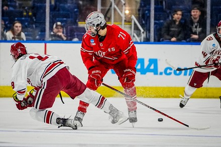 Harvard Forward Alex Laferriere 18 Deflects Editorial Stock Photo ...