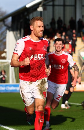 Goal Celebrations Jayden Stockley Fleetwood Town Editorial Stock Photo ...