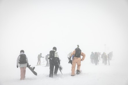 Competitors Walk Fog After Competitions Were Editorial Stock Photo ...