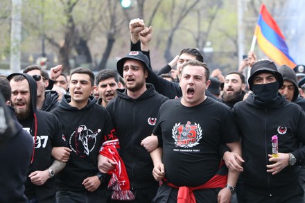Armenian Fans Arrive Vazgen Sargsyan Republican Editorial Stock Photo ...