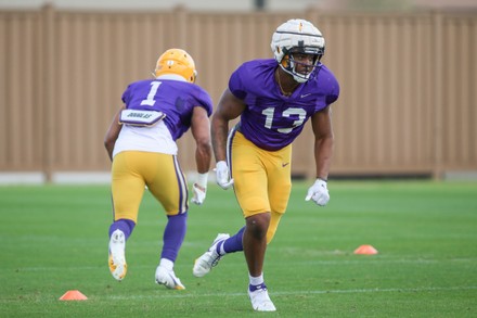 Lsus Bradyn Swinson 13 Runs Through Editorial Stock Photo - Stock Image ...