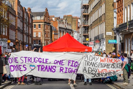 Trans Rights Supporting Gathering Organised By Editorial Stock Photo ...