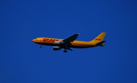 Dhl Cargo Plane On Final Approach Editorial Stock Photo - Stock Image ...