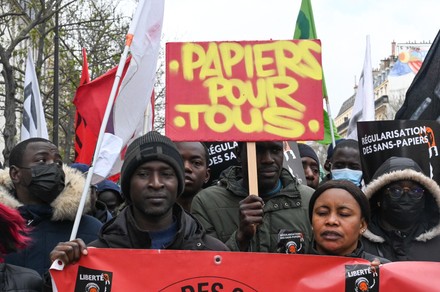 Demonstration Against Racism Immigration Law Project Editorial Stock ...