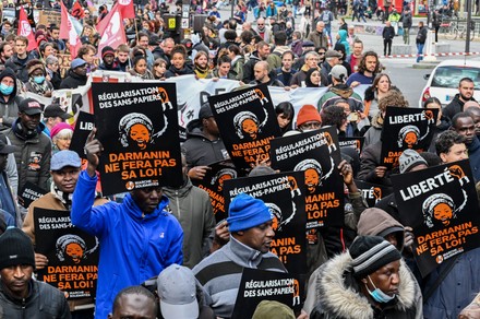 Demonstration Against Racism Immigration Law Project Editorial Stock ...