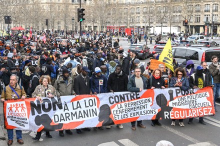Demonstration Against Racism Immigration Law Project Editorial Stock ...