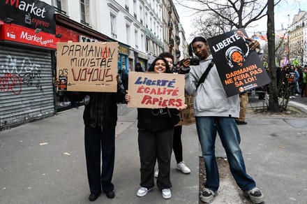 Demonstration Against Racism Immigration Law Project Editorial Stock ...
