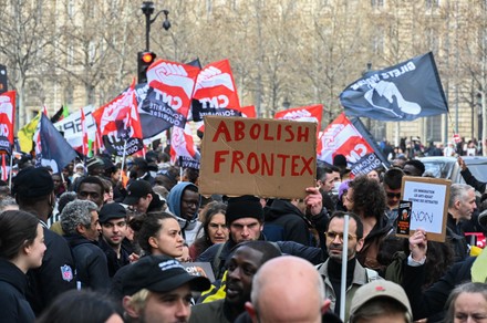 Demonstration Against Racism Immigration Law Project Editorial Stock ...
