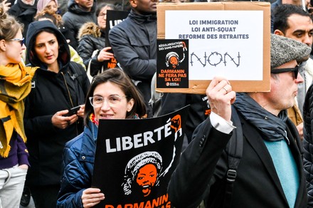 Demonstration Against Racism Immigration Law Project Editorial Stock ...