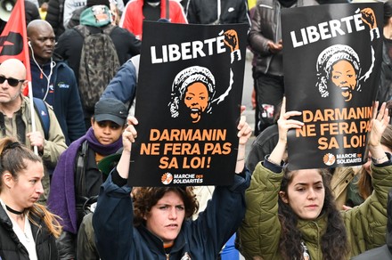 Demonstration Against Racism Immigration Law Project Editorial Stock ...