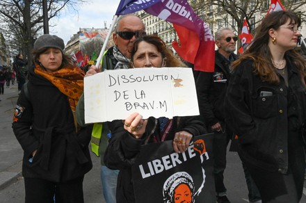 Demonstration Against Racism Immigration Law Project Editorial Stock ...