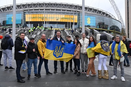 Ukrainian Football Fans Arrive Wembley Stadium Editorial Stock Photo ...