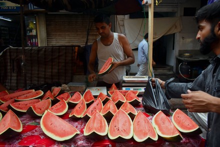 Person Selling Watermelon On Roadside Food Editorial Stock Photo ...