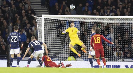 Scotland Angus Gunn Tips Shot Over Editorial Stock Photo - Stock Image ...