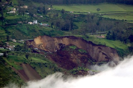 Residents Look Survivors Area Where Landslide Editorial Stock Photo ...