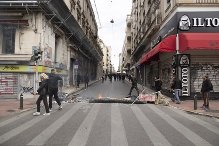Riots Breaking Out Between Riot Police Editorial Stock Photo - Stock ...