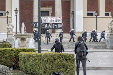 Riots Breaking Out Between Riot Police Editorial Stock Photo - Stock ...