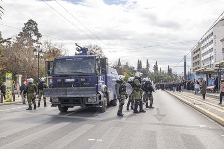 Riots Breaking Out Between Riot Police Editorial Stock Photo - Stock ...