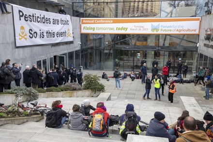 Demonstrators Pictured Square Entrance During Protest Editorial Stock ...