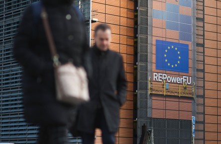 Repowereu Campaign Logo Attached Facade Eu Editorial Stock Photo ...