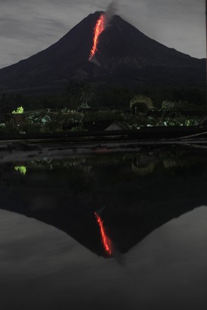 Volcanic Materials Spew Mount Merapi Volcano Editorial Stock Photo ...