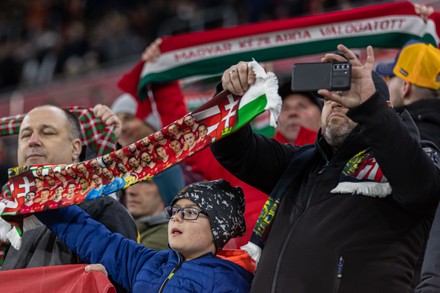 Hungarian Fans Tricolor Flags Before Uefa Editorial Stock Photo - Stock ...