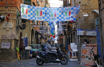 Napolis Flags Seen Spanish Quartier Celebrate Editorial Stock Photo ...