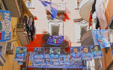 Napolis Flags Seen Spanish Quartier Celebrate Editorial Stock Photo ...