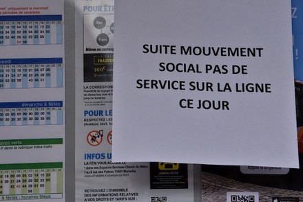 Public Transport Strike Notice Installed By Editorial Stock Photo ...