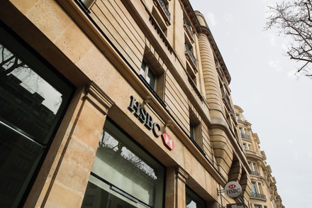 Exterior View Hsbc Bank Office Paris Editorial Stock Photo - Stock ...