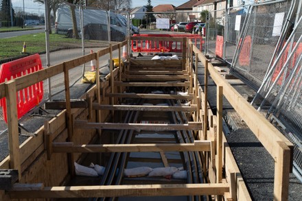 Utility Works By Civil Engineering Company Editorial Stock Photo ...
