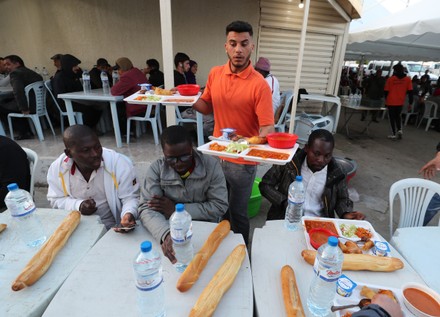 Tunisian Man Distributes Meals Subsaharan African Editorial Stock Photo ...