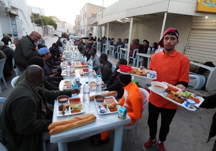 Tunisian Man Distributes Meals Subsaharan African Editorial Stock Photo ...