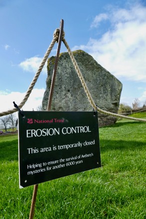 National Trust Erosion Control Sign Informs Editorial Stock Photo ...