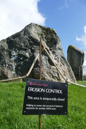 National Trust Erosion Control Sign Informs Editorial Stock Photo ...