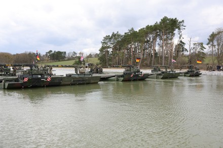 British German M3 Amphibious Bridges Establishing Editorial Stock Photo ...