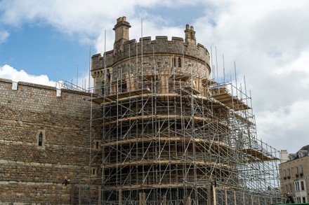 Scaffolding Has Been Put Around One Editorial Stock Photo - Stock Image ...