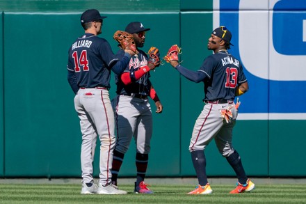 Atlanta Braves Left Fielder Sam Hilliard Editorial Stock Photo - Stock ...