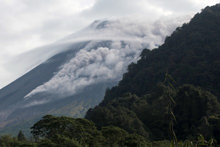 Mount Merapi Volcano Spews Volcanic Materials Editorial Stock Photo ...
