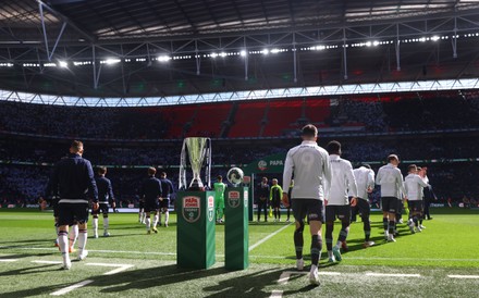 Teams Walk Out Before Kick Off Editorial Stock Photo - Stock Image ...
