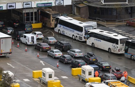 Cars Coaches Queue Board Ferries Dover Editorial Stock Photo - Stock ...