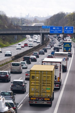 General View Autobahn A3 Heavy Traffic Editorial Stock Photo - Stock ...